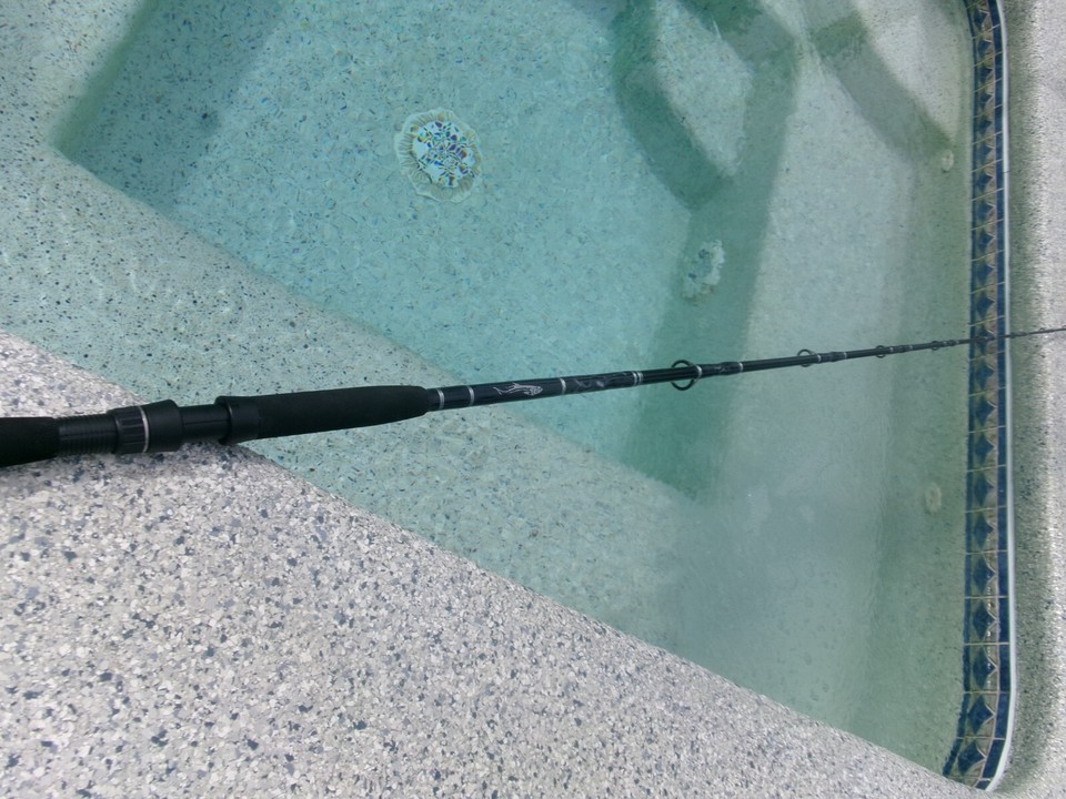 New, custom built, 7'6", 20-40 lb. spinning rod w/hand-woven Tarpon ...