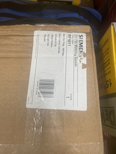 SIEMENS RING-TYPE 6-Gang 600A 125 Amp WP6611 UNI-PAK Meter Stack | eBay