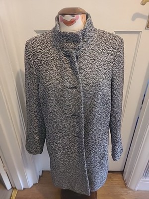 Ladies Autonomy Size 14 Grey And Black Fleck Long Sleeve Coat | eBay