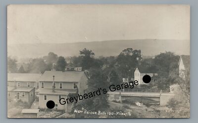 RPPC Aerial View Old Mill MILROY PA Mifflin County Vintage Real Photo ...