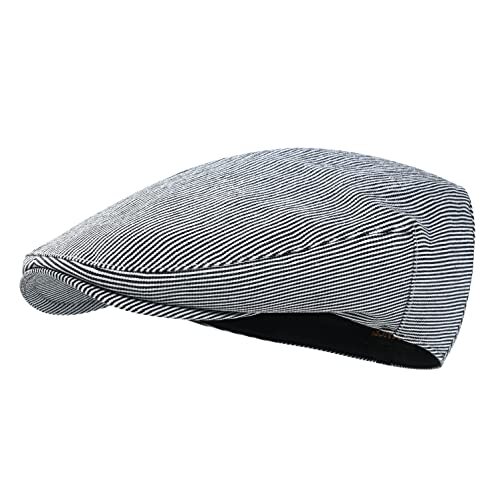STARANCE Men's Cotton Flat Cap Ivy Gatsby Newsboy Hat Summer 7 3/4 ...