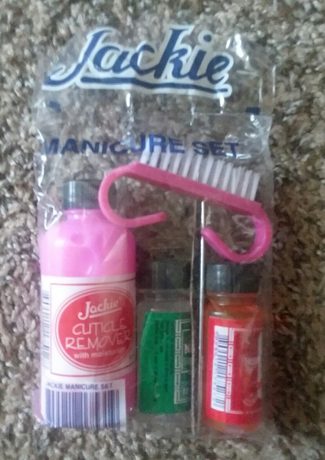 Manicure Set - Cuticle Remover, Acetone, Merthiolate, Brush, Pusher ...