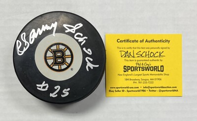 Danny Shock Signed Puck Autographed Boston Bruins | eBay