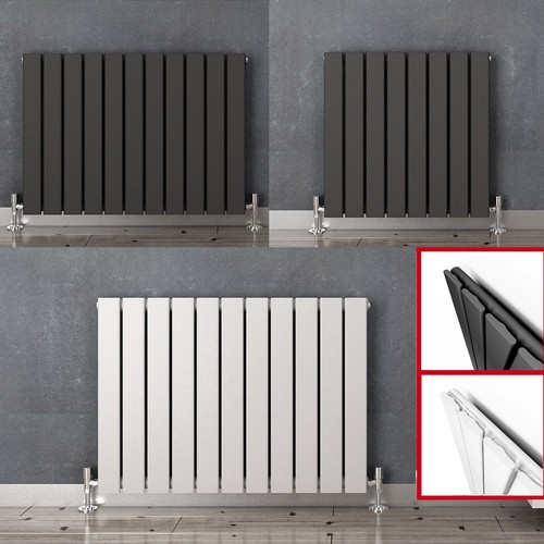 Designer Radiator Flat Panel Oval Column Towel Rail Tall Upright ...