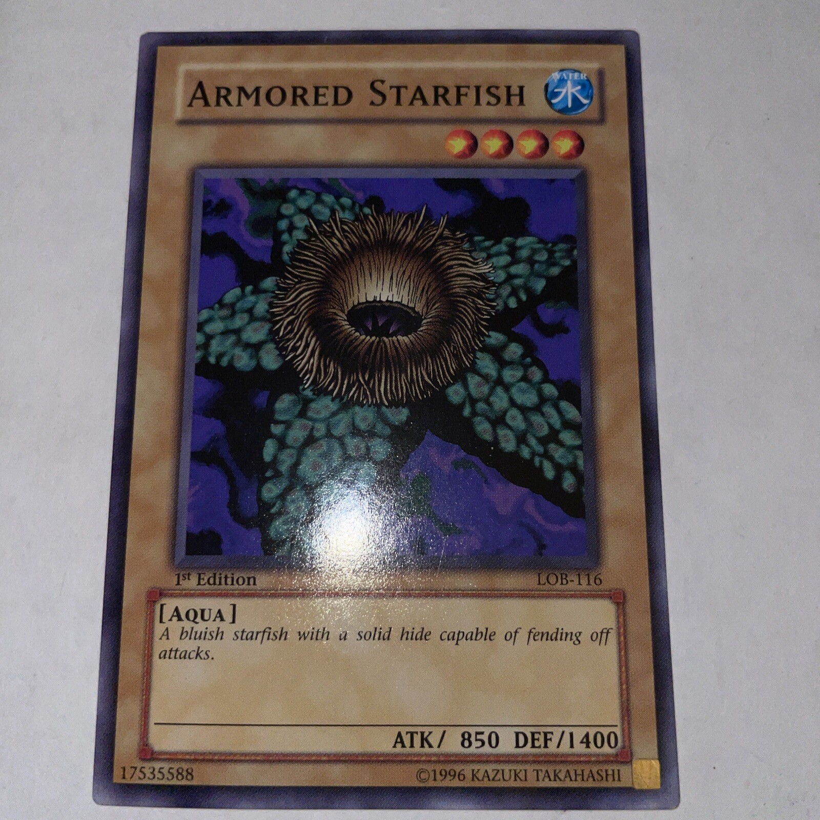 YuGiOh Armored Starfish LOB-116 1st Edition Legend of Blue Eyes NA ...