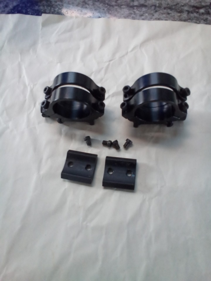 Weaver 4x4 Quick Detach 1" Med Rifle Mount Rings Gloss, with Black ...