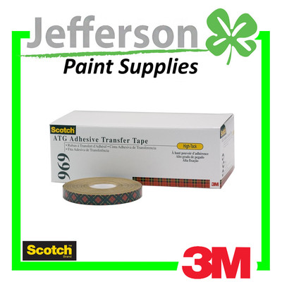 3M 969 Scotch ATG Adhesive Transfer Tape 12.7mm x 16.4mm - QTY 10 Rolls ...