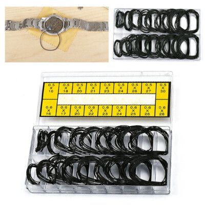 1 Box of Rubber Watch Case Gasket Watch Seal Washers Watch Back Gaskets ...