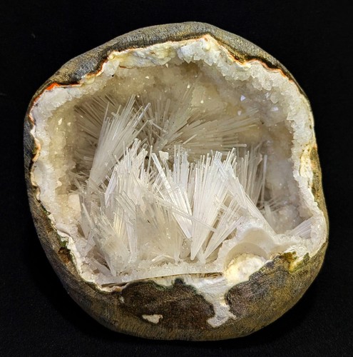 Natrolite Blow Sperys W/ MM Quartz in Geode natural mineral specimen | eBay