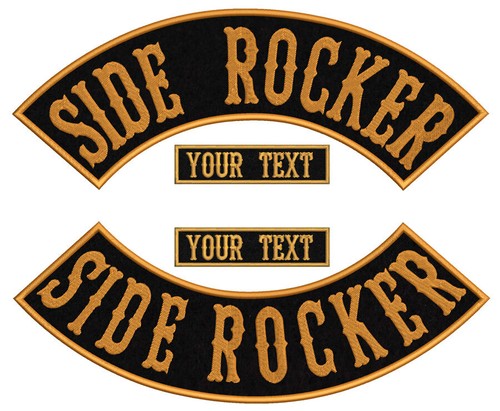 Top Rocker & Bottom Rocker+ FREE NAMETAG, Embroidered Patch, Custom ...