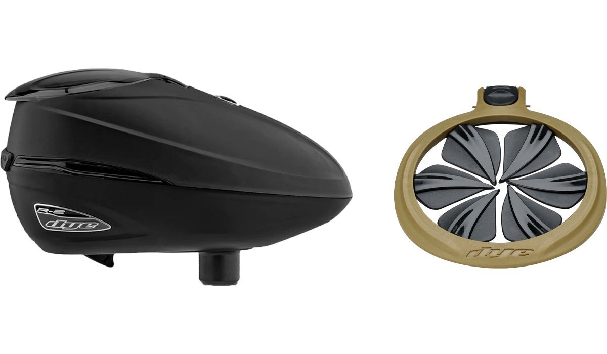 Dye R2 Electronic Paintball Loader Rotor Hopper Black w/ Gold Dye ...