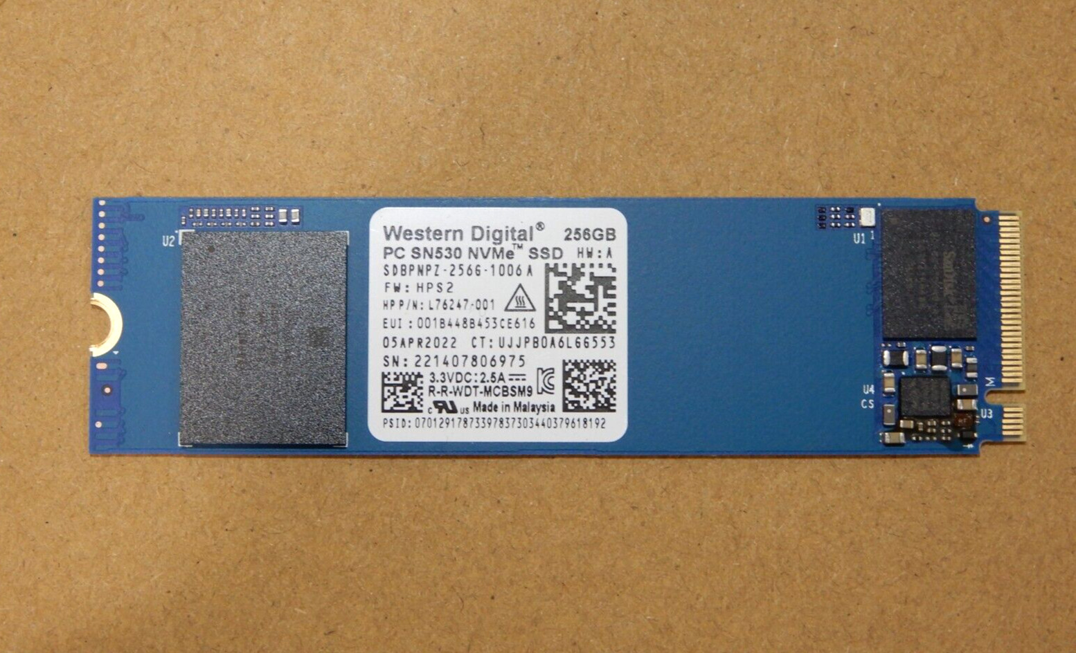 Samsung WD 256 GB M.2 PCIE NVME 2280 SSD Solid State Drive Major Brand ...