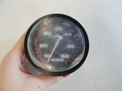 TELEFLEX 50 MPH SPEEDOMETER BLACK FACE & BEZEL 19510 MARINE BOAT | eBay