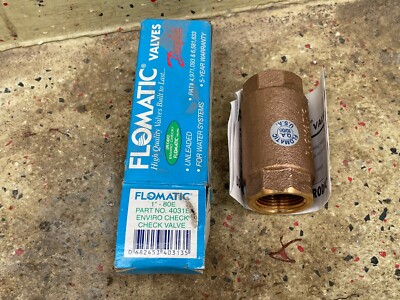 New Flomatic 1"-80, 1”-80E brass check valve Part # 4031, 4031E | eBay