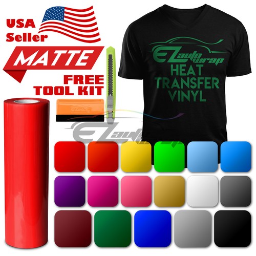 Matte Heat Transfer Vinyl HTV Sheets T-Shirt 20" Wide Roll Iron On ...