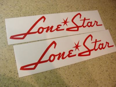 Lone Star Boat Vintage Decal Die-Cut 2-PAK FREE SHIP + FREE Bass Fish ...
