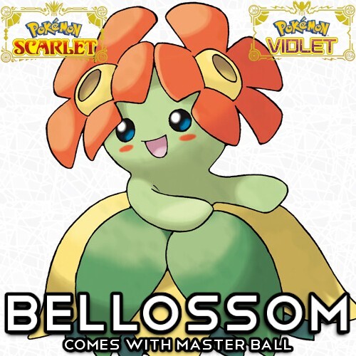 Non-Shiny Bellossom 6IV Lv. 100 Modest Nature Oddish Pokemon Scarlet ...