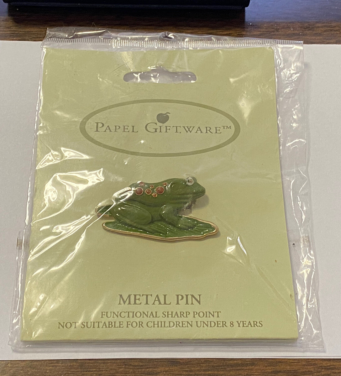 Papel Giftware Darling Metal Frog 1 7/8” Wide Ribbit Pin Brooch in ...