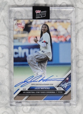 2024 TOPPS NOW #332 JUJU WATKINS AUTO USC-Dodgers 1st Pitch - /99 | eBay