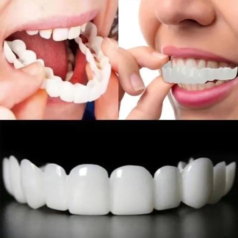 Smile Snap on False Teeth Set for Eat & Drink Denture Veneers Dental ...