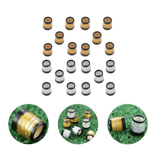 10x Gold/Silver Plastic Golf Ferrules Golf Tools Fit for 0.370 Tip ...