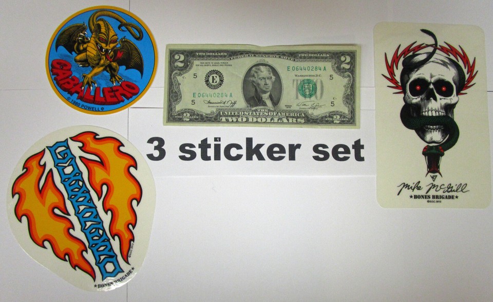 Powell Peralta Skateboard Bones Brigade Sticker Set Lot NEW MINT ...