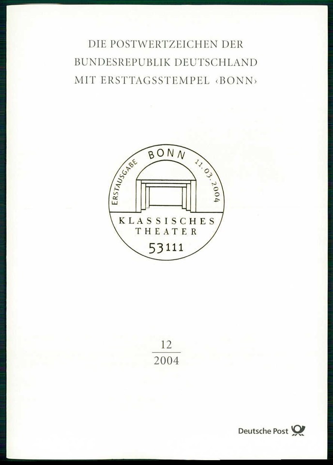 GERMANY FOLDER 2004/12 THEATRE WILHELM TELL FAUST | eBay