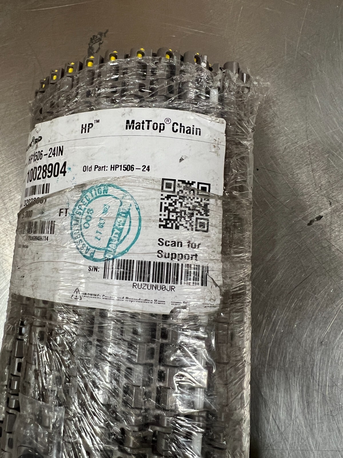 REXNORD HP1506-24IN HP150624IN 10028904 TOP CHAIN 24IN WIDTH 5MM PITCH ...