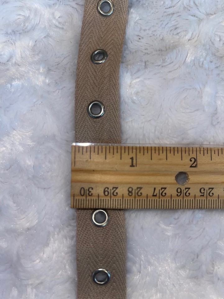 5 yards tan twill silver GROMMET corset sewing trim 3/4" wide | eBay