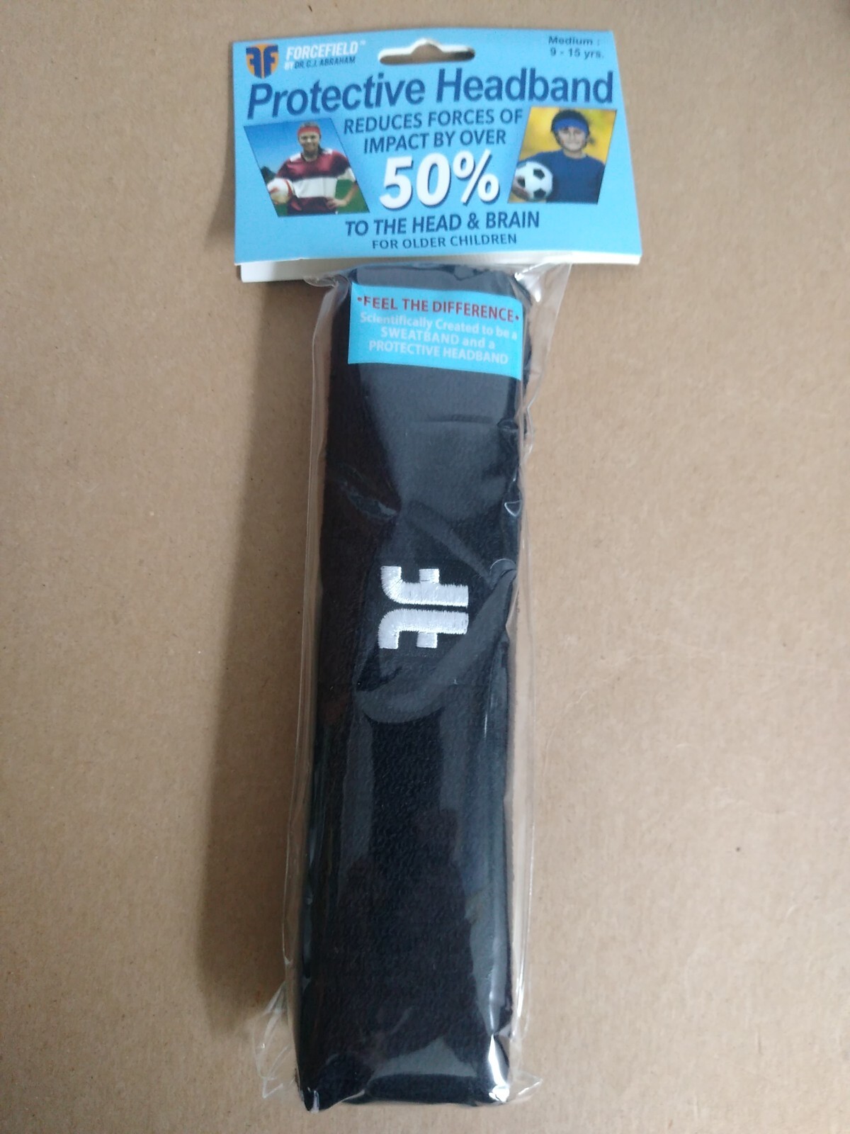 2 X Forcefield Protective Headband Impact Reduction Sweatband Black ...