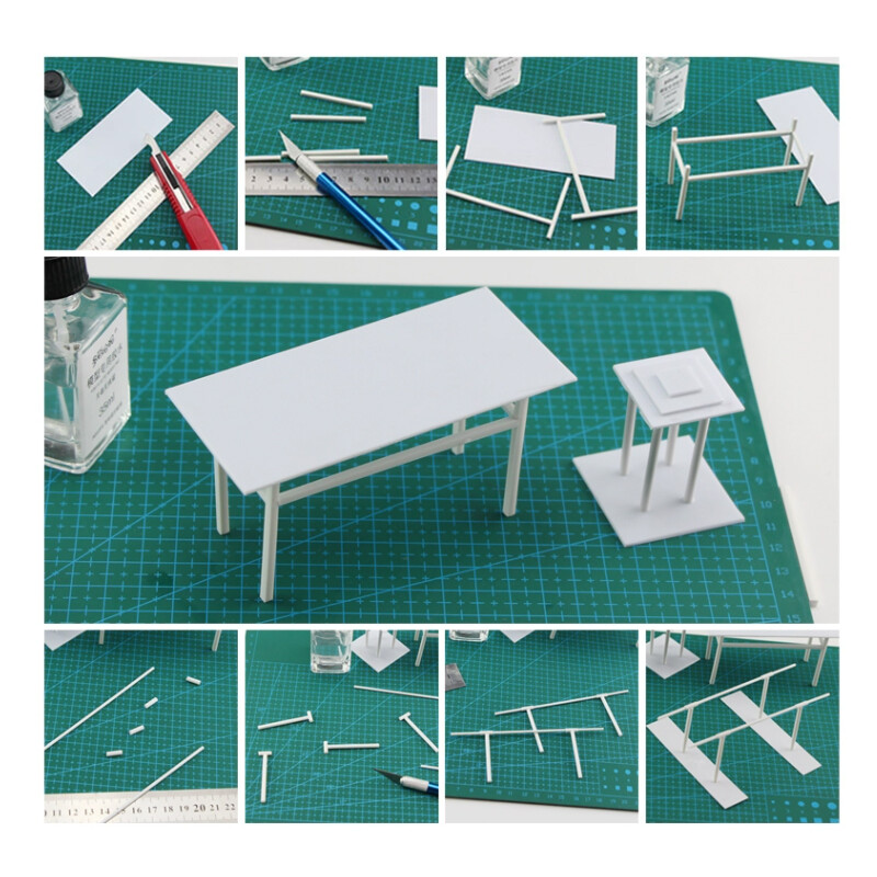 ABS Kunststoffplatte Kunststoff Vierkant Rund Stab Stange Hohl Rohr L/H ...