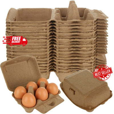 40pcs Egg Cartons Cheap Bulk 6 Count Egg Cartons For Half Dozen Chicken ...