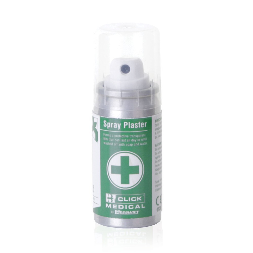 Click Medical First Aid 32.5ml Aerosol Spray Plaster Transparent Film ...