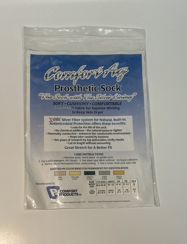Comfort Ag, The Silver Lining Prosthetic Sock, Size Narrow/Short, Ply 5 ...
