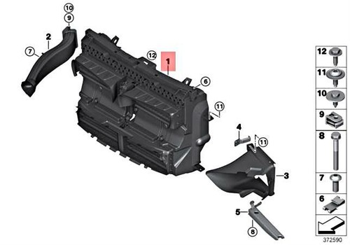Genuine BMW F45 F46 214d 216d 216i 218d 218dX 218i 220d Air Duct ...