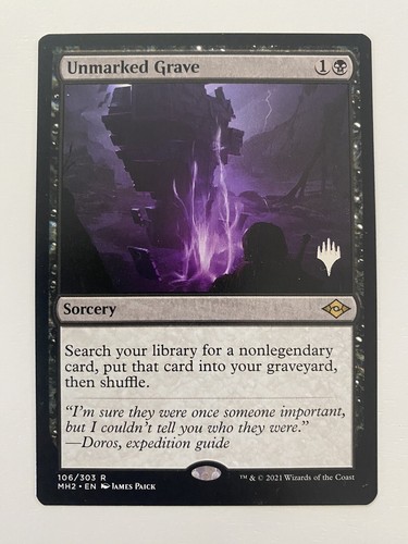 Unmarked Grave *Non-Foil* PROMO MTG MH2 NM/MT PW Stamp Combined ...