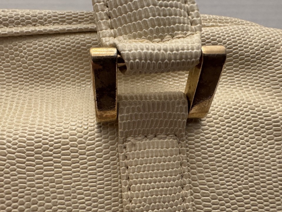 Mary Ann Rosenfeld Womens Beige Double Handle Zipper Pocket Handbag | eBay