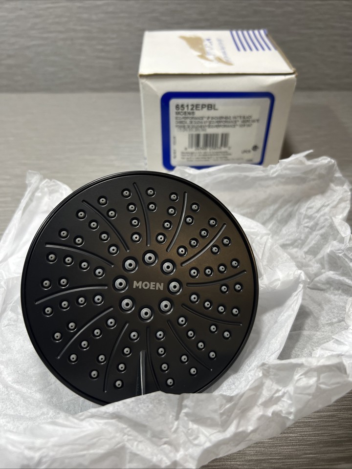 Moen 6512EPBL 6-Function Eco-Performance Showerhead in Matte Black | eBay