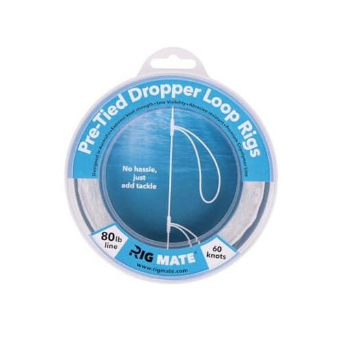 Pre-Tied Dropper Loop Rigs - 80 lb. Tested Fishing Line Spool - 60 ...