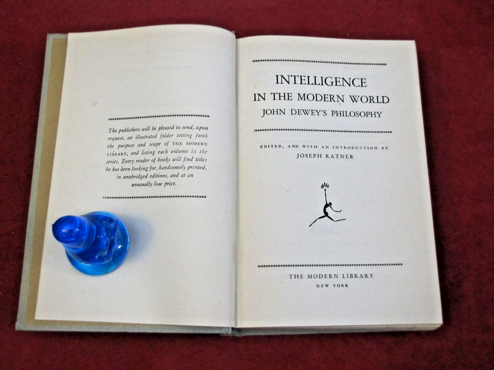 Intelligence In Modern World: Philosophy by John Dewey (1939, Hardcover) Vintage | eBay