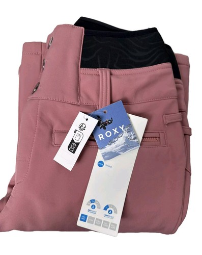 Roxy 2024 Women's Rising High Snow Pants DryFlight Technology, Pink Sz Small | eBay