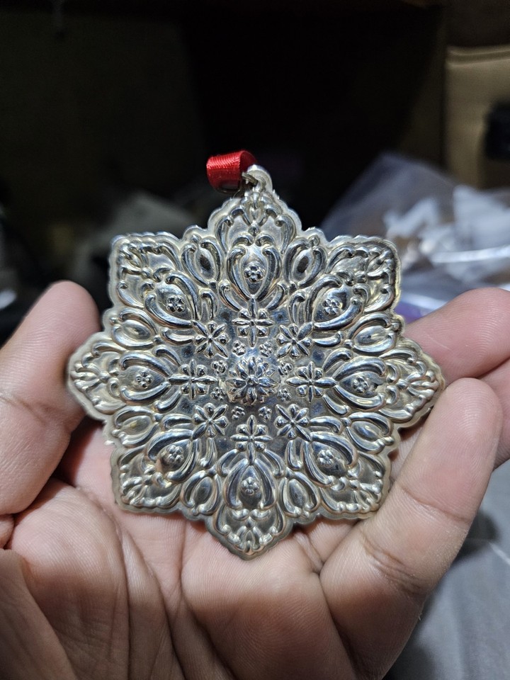TOWLE Sterling Silver Ornament Remembrance 5th Old Master Snowflake D3 1/4" 1994 | eBay