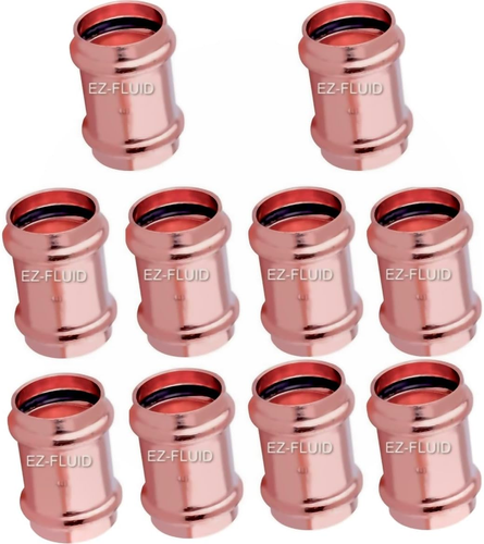 1/2” Copper Press Coupling Fittings w/Stop, Propress Pressure 10 pcs ...