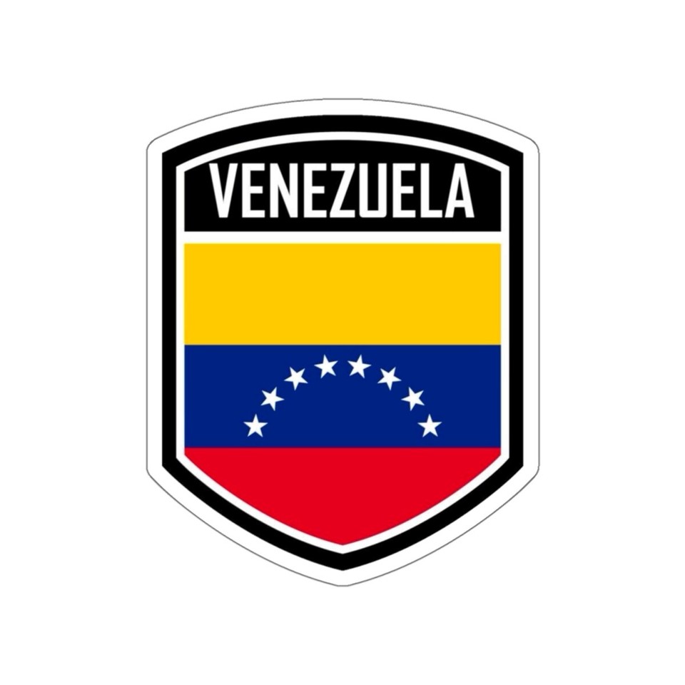 Venezuela National Flag Shield Country Kiss-Cut Sticker Vinyl Decal ...