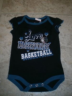 Infant/Baby Girl Minnesota Timberwolves 0/3 Mo Creeper One-Piece Onsie ...