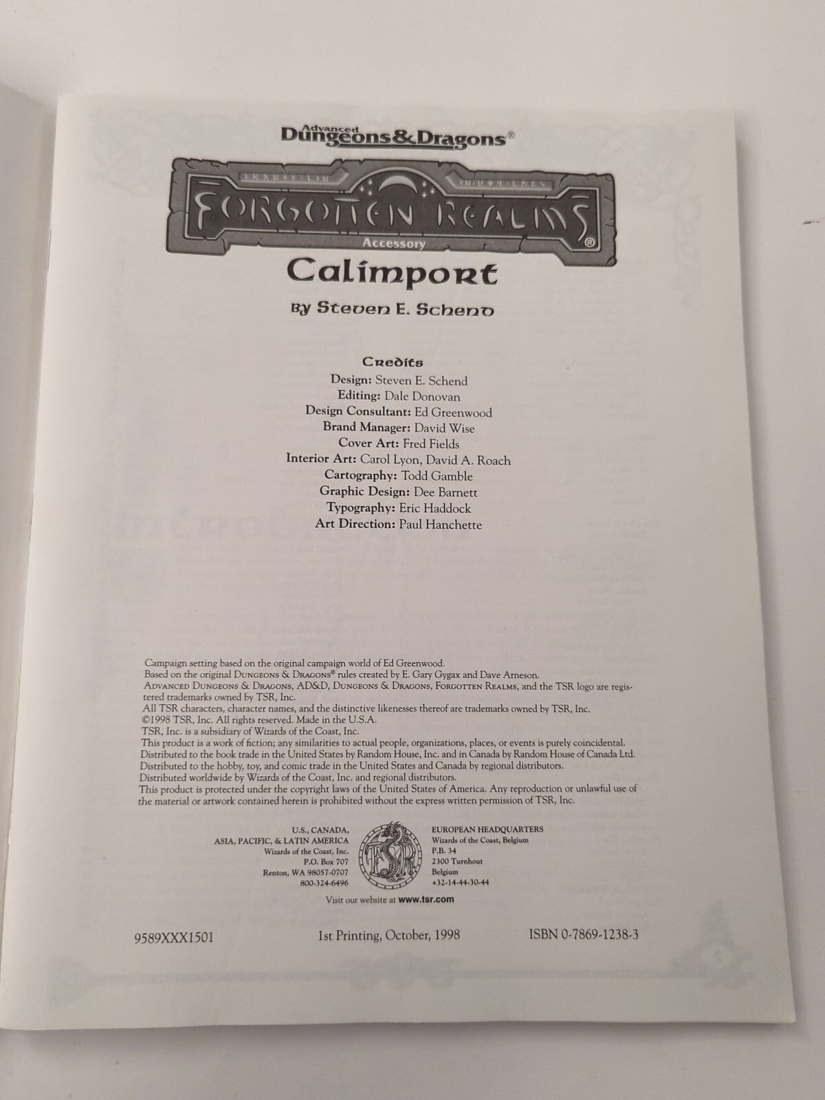 Calimport (Advanced Dungeons & Dragons: Forgotten Realms) D&D 1st Print ...