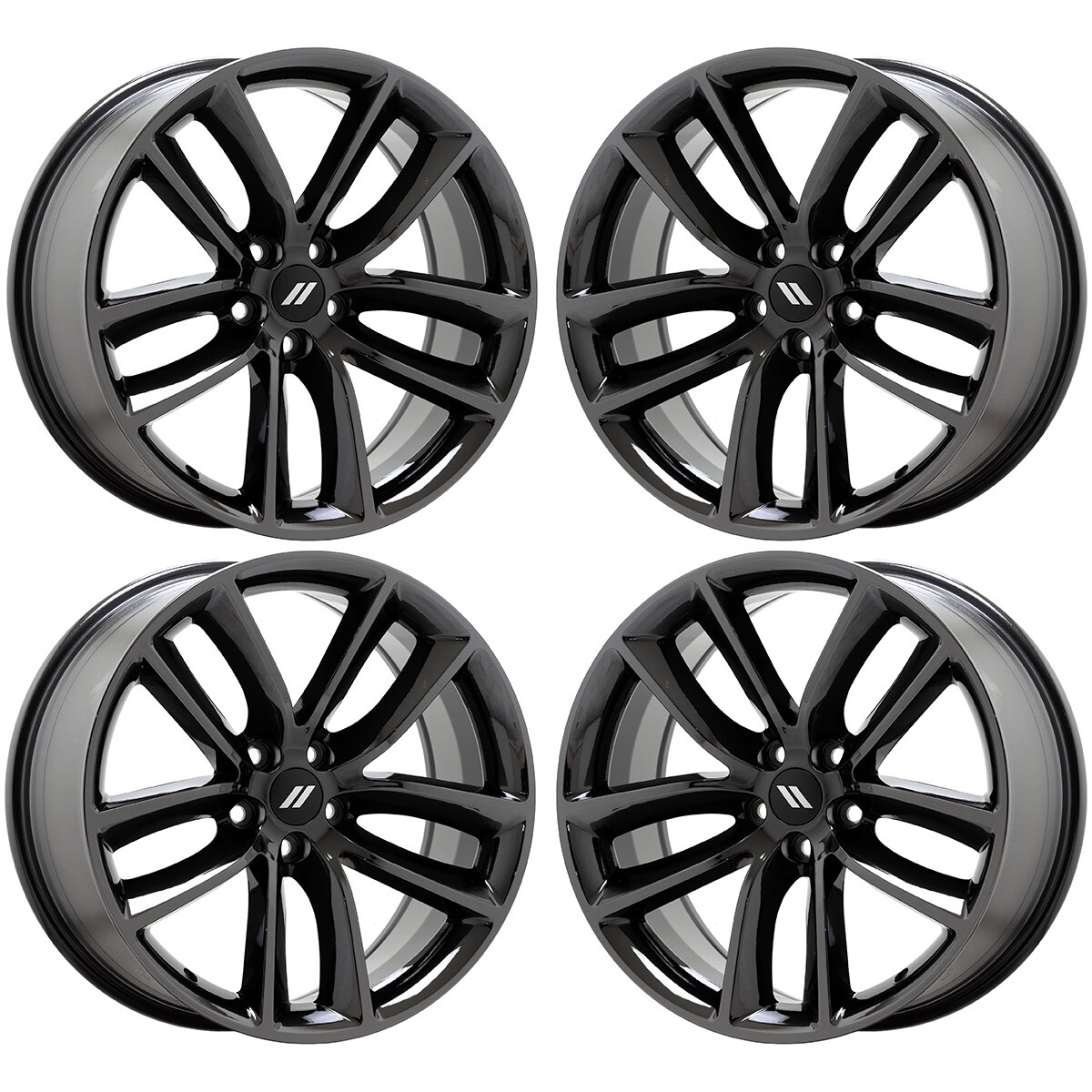 20" Dodge Charger Challenger Black Chrome wheels rims Factory OEM set ...