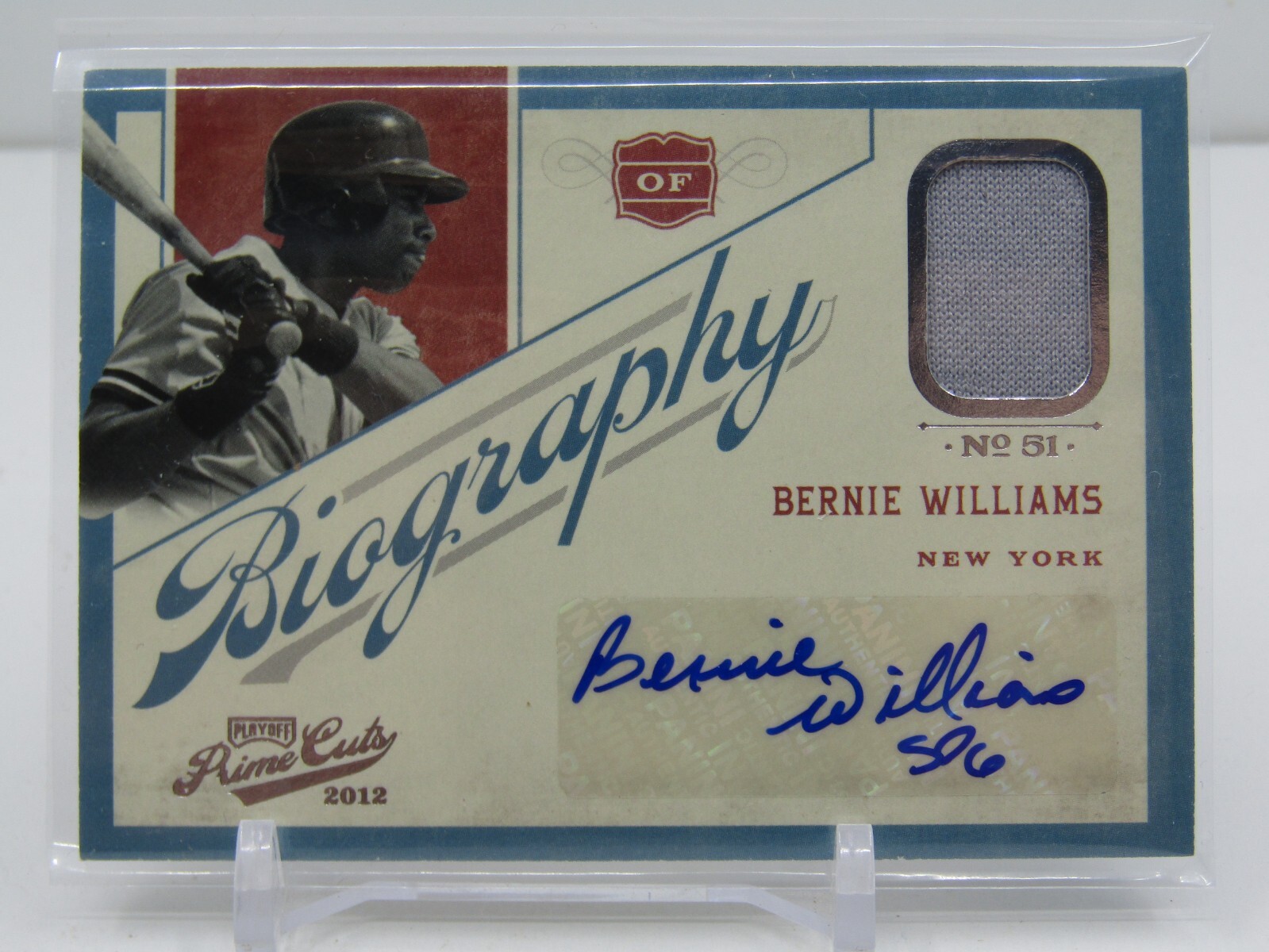 BERNIE WILLIAMS 2012 PRIME CUTS BIOGRAPHY JERSEY AUTOGRAPH AUTO #05/49 ...