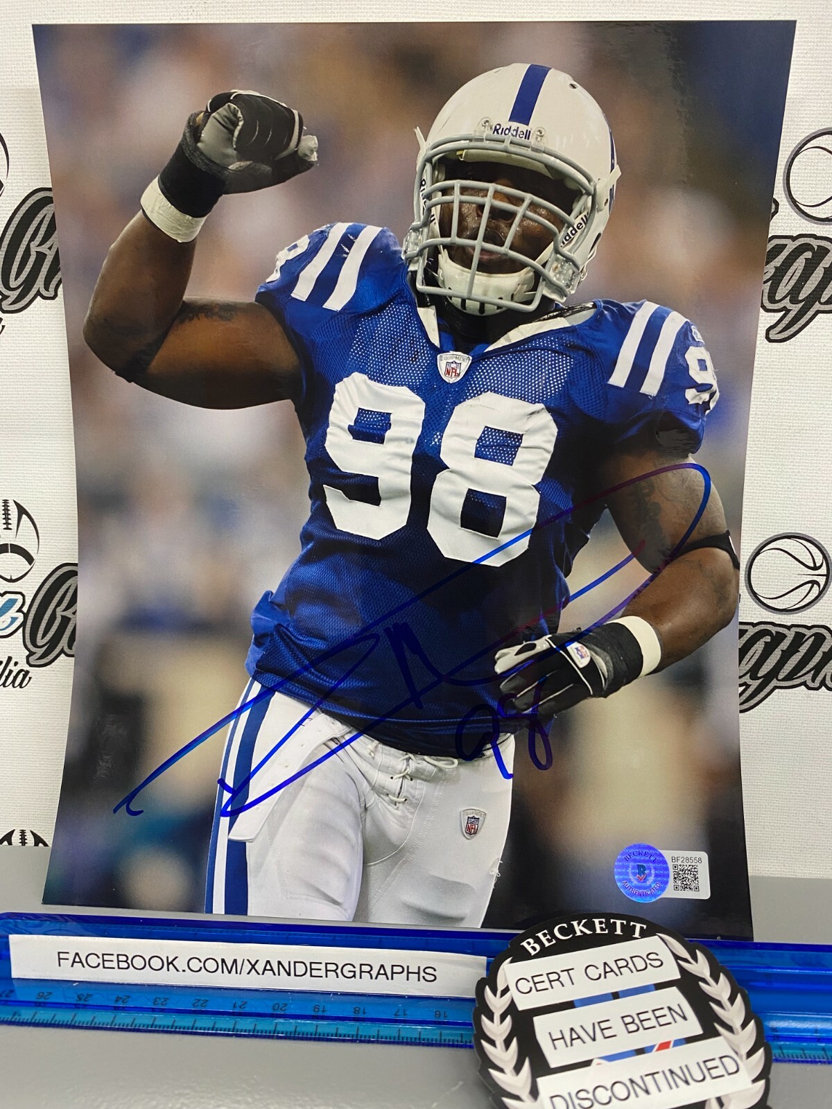 Robert Mathis Autographed Memorabilia | Signed Photo, Jersey ...