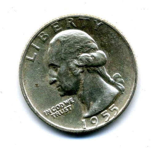 1955 D Washington Quarter Key Date 90% Silver GENUINE Rare 25 Cent US ...